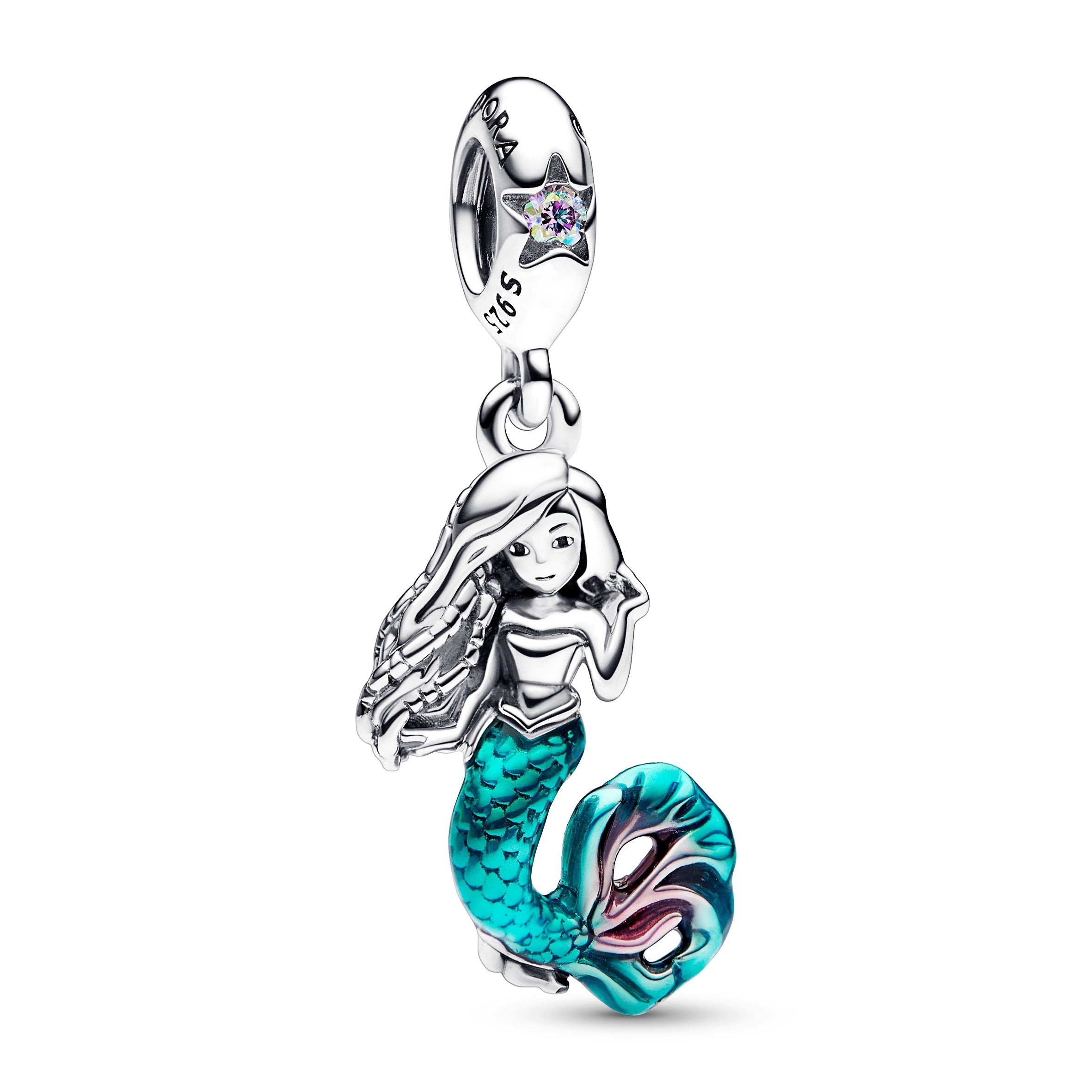 Disney The Little Mermaid Ariel Sterling Silver Dangle With Auro Borea ...
